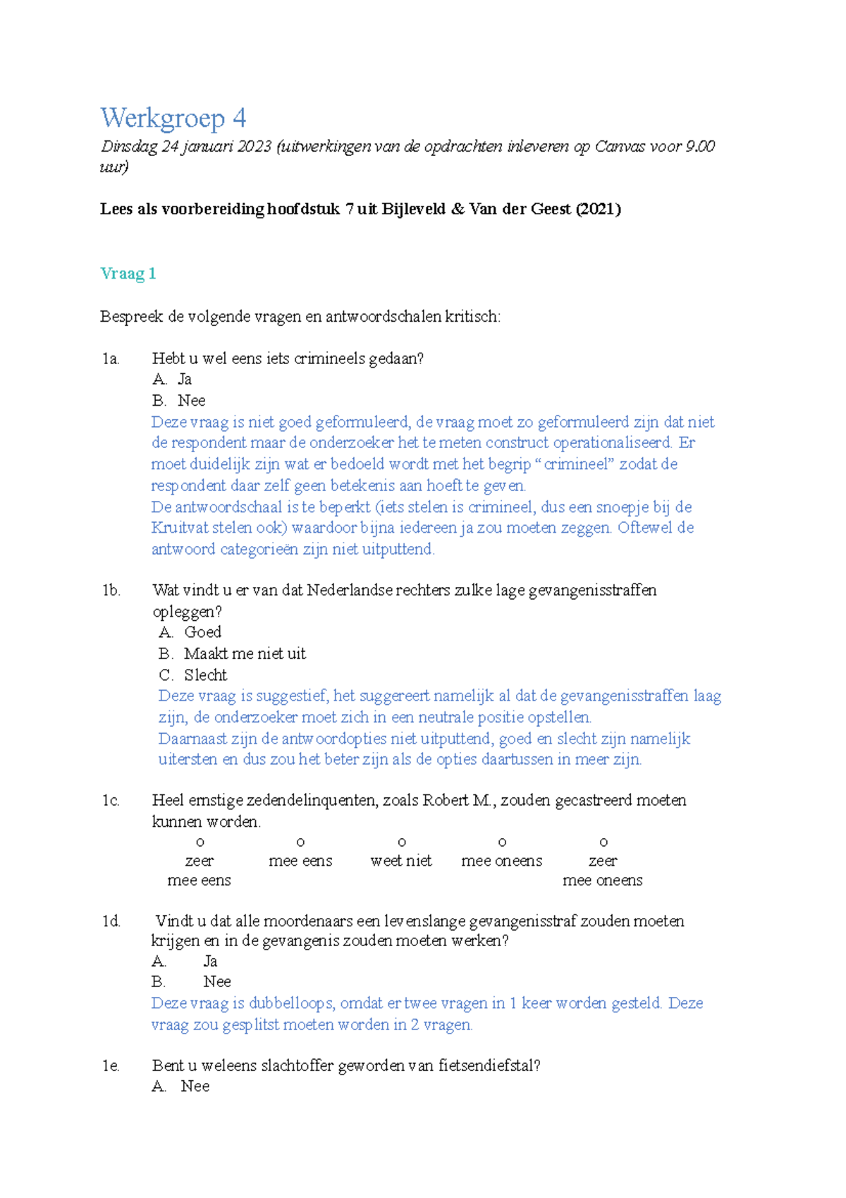 Werkgroep 4: Analyzing Crime Survey Questions and Methodologies ...