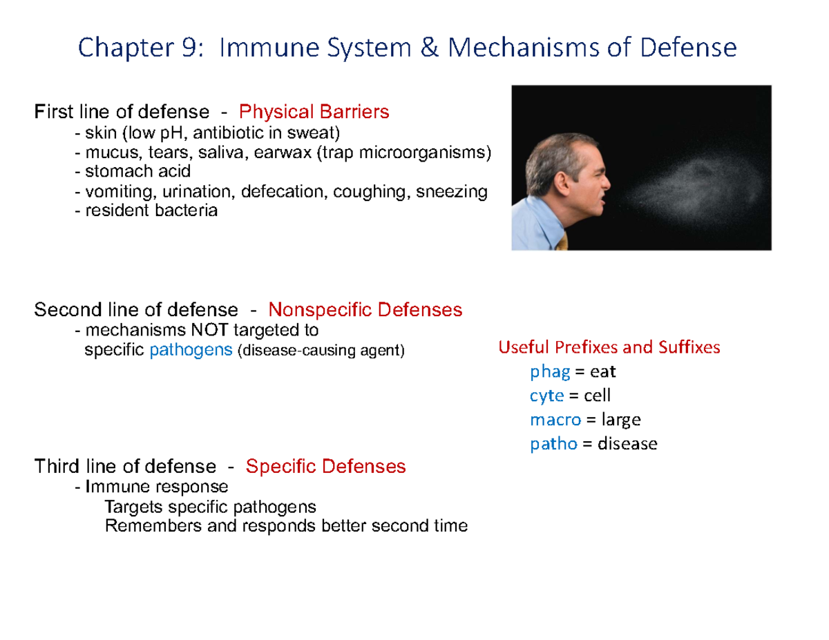 Chapter 9: Immune System & Defense Mechanisms Overview - Studocu