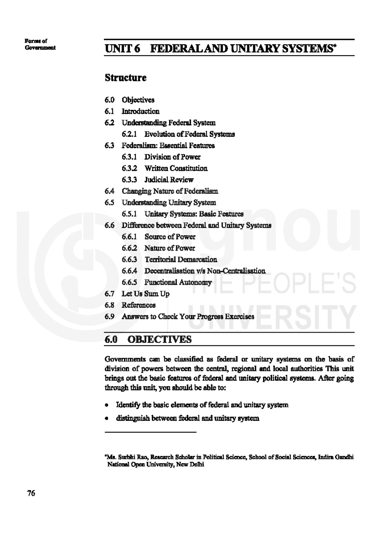 Federal and Unitary Systems: Understanding Governance Structures in ...