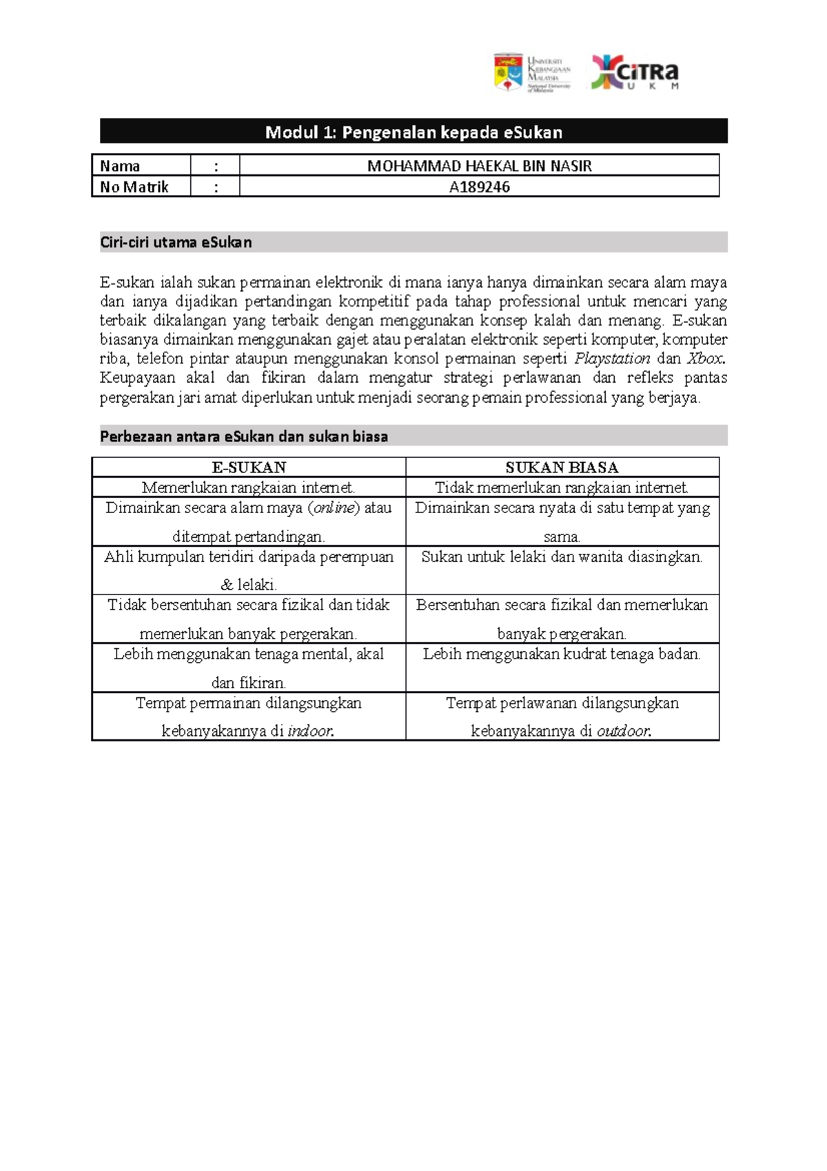 Modul 1 Pengenalan Terhadap E Sports Done Modul 1 Pengenalan Kepada
