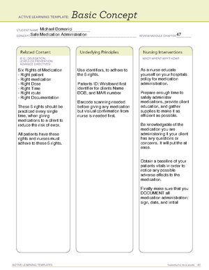 ATI Active learning template Basic Concept - FN101 - STUDENT NAME ...