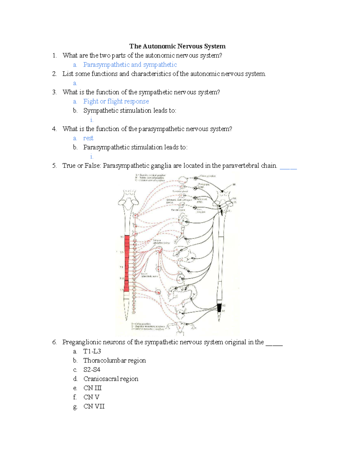 Autonomic Nervous System Overview - Module 2 PCB Notes - Studocu