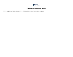 CJ 406 Module Four Assignment Template - Brief Summary of Case How the ...
