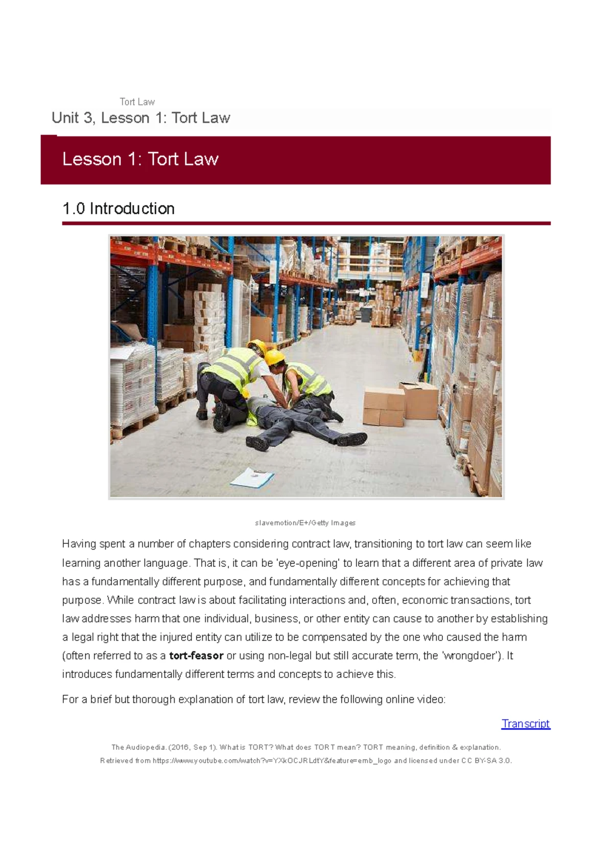 LS 283 Legal Risk Management: Unit 6 Lesson 1 Overview - Studocu