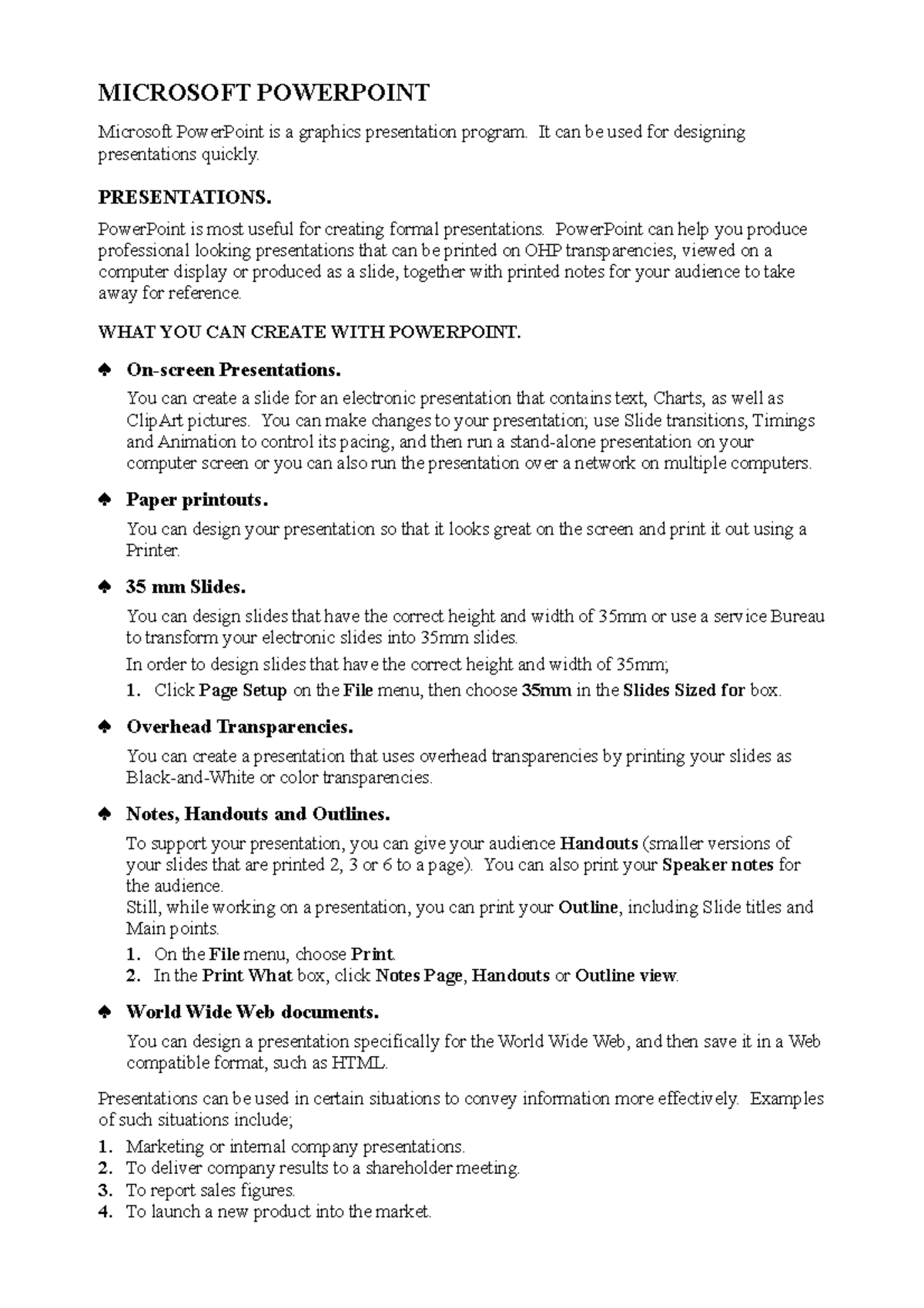 Microsoft PowerPoint Guide - ICT Lecture Notes - Studocu