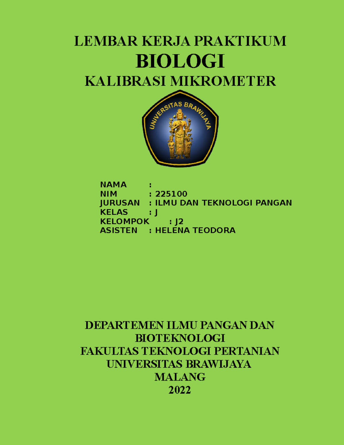 Kalibrasi Mikrometer dalam Praktikum Biologi FTP UB: Langkah & Analisis ...