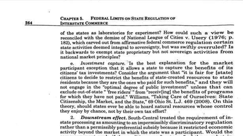 CHAPTER 5: FEDERAL LIMITS ON STATE REGULATION OF INTERSTATE COMMERCE ...