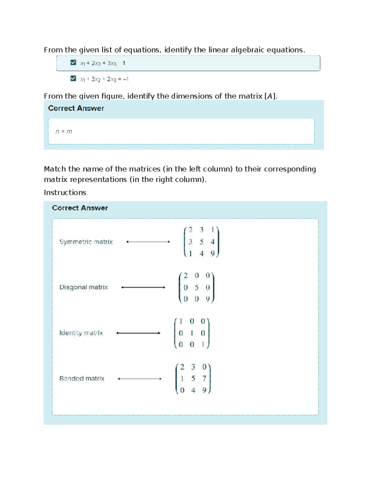 Coursework 2 Numerical: Identifying Linear Algebraic Equations and ...