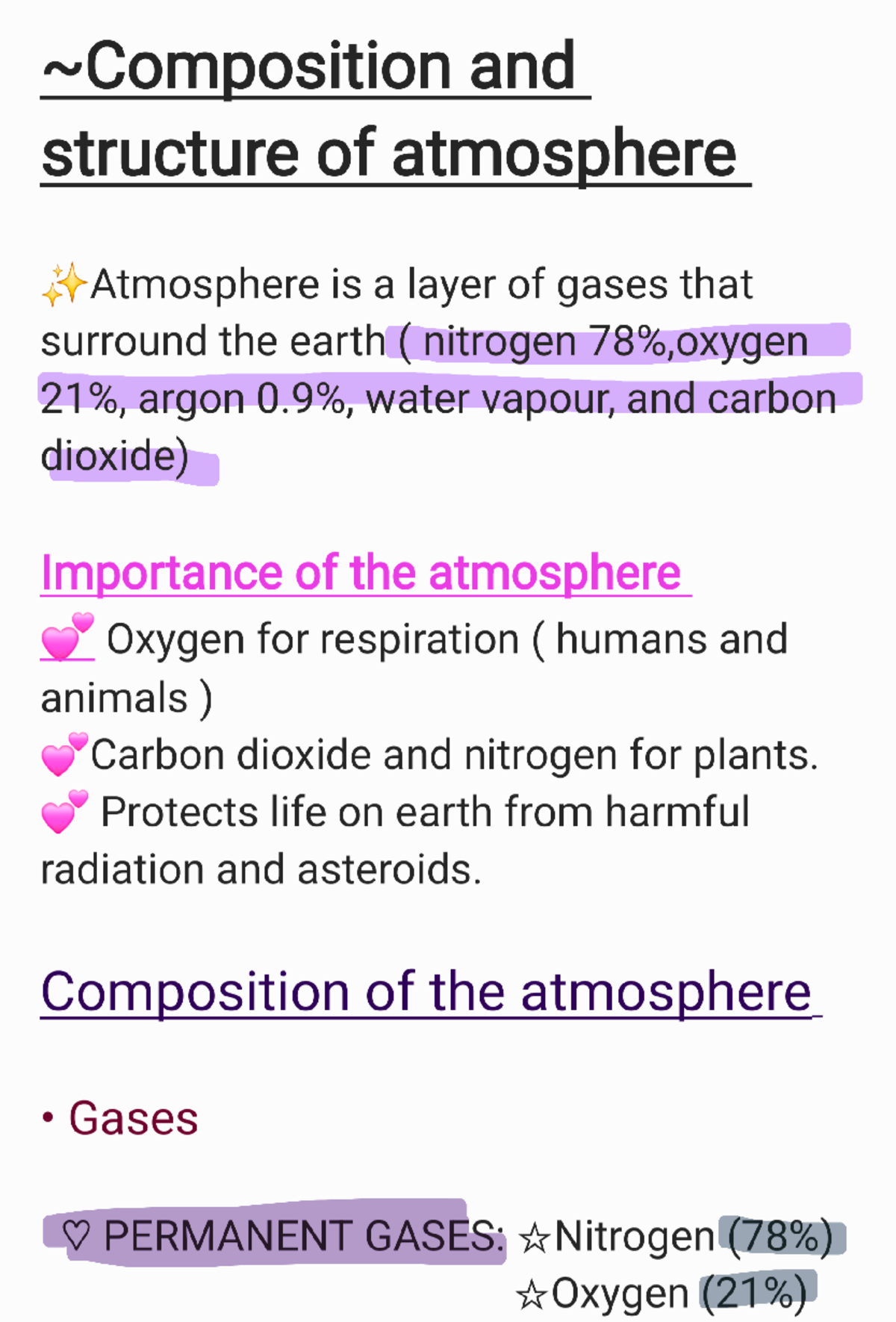 Geo 101: Composition, Structure, and Importance of the Atmosphere - Studocu