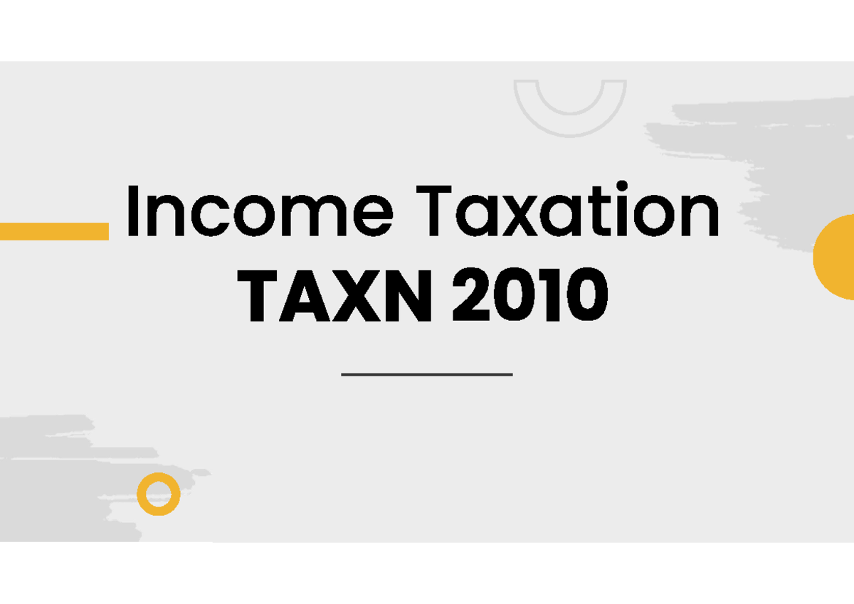 Taxation Defined: Key Concepts and Theories - Intro Lec Notes - Studocu