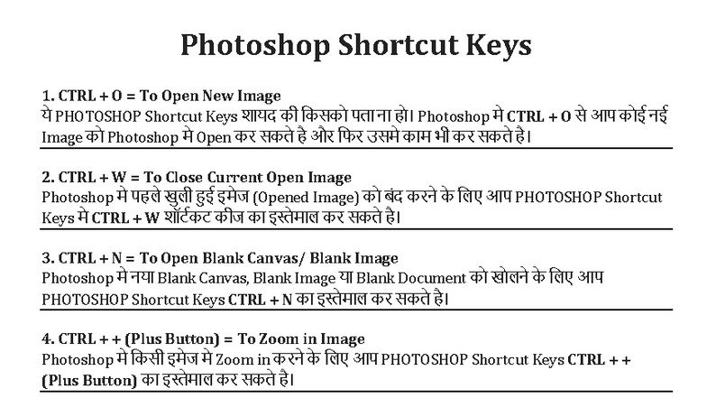 Photoshop Shortcut Keys Guide for Effective Image Editing - Studocu