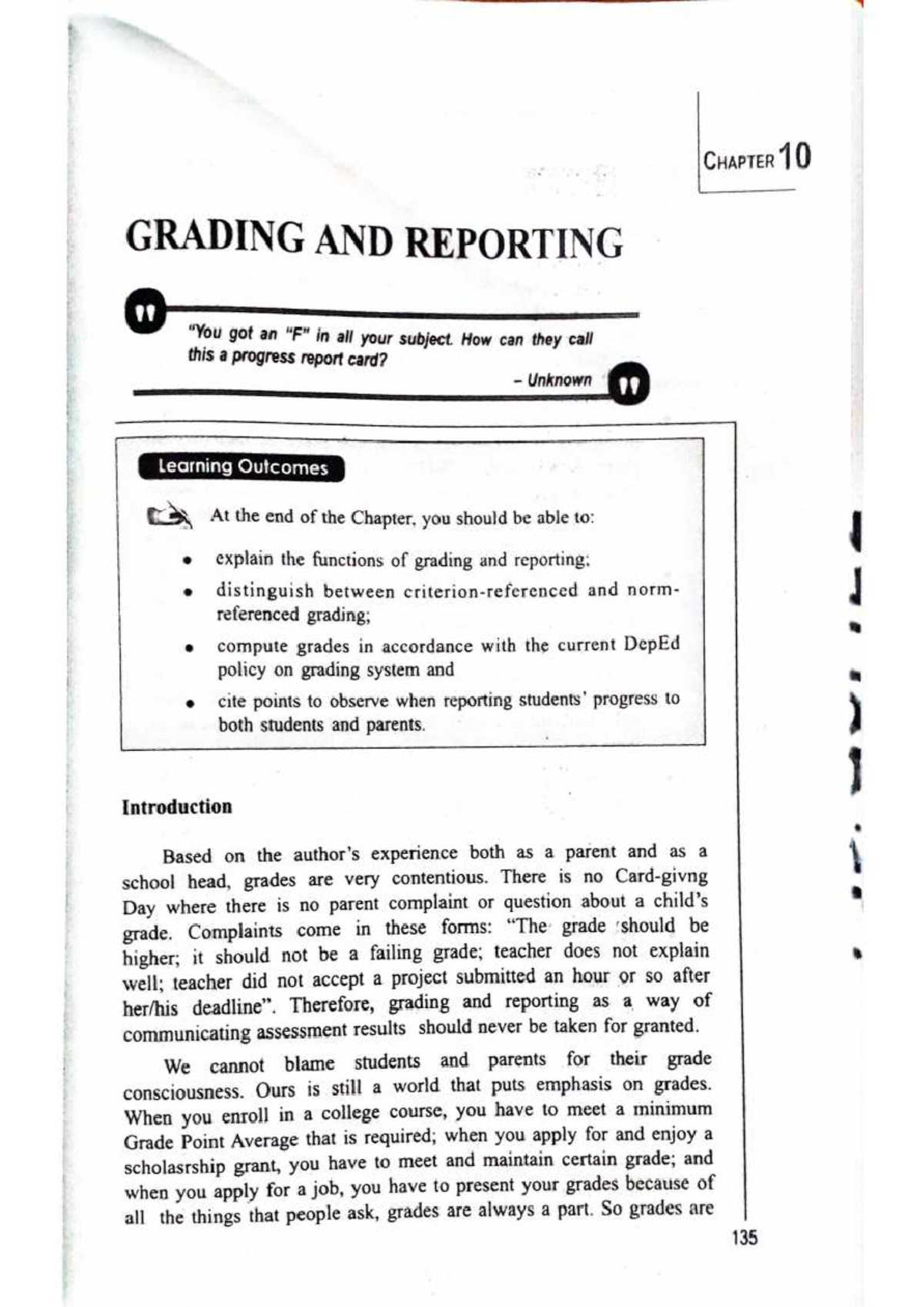 Chapter 10: Grading and Reporting in Education - Key Insights and ...