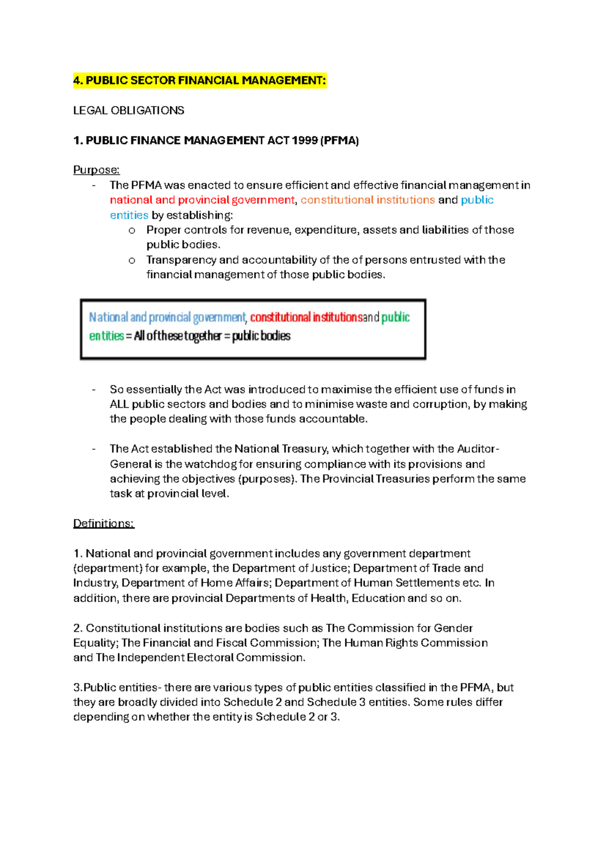4. Public Sector Financial Management: Legal Obligations & PFMA ...