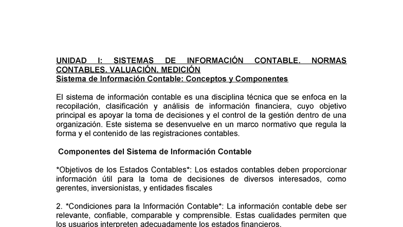 Apunte de Contabilidad: UNIDAD I - Sistemas de Información Contable ...