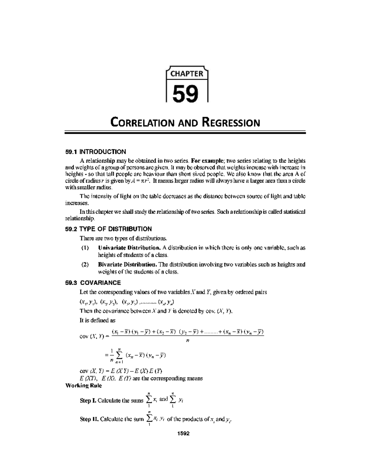 CHAPTER 59: Correlation and Regression Concepts and Examples - Studocu