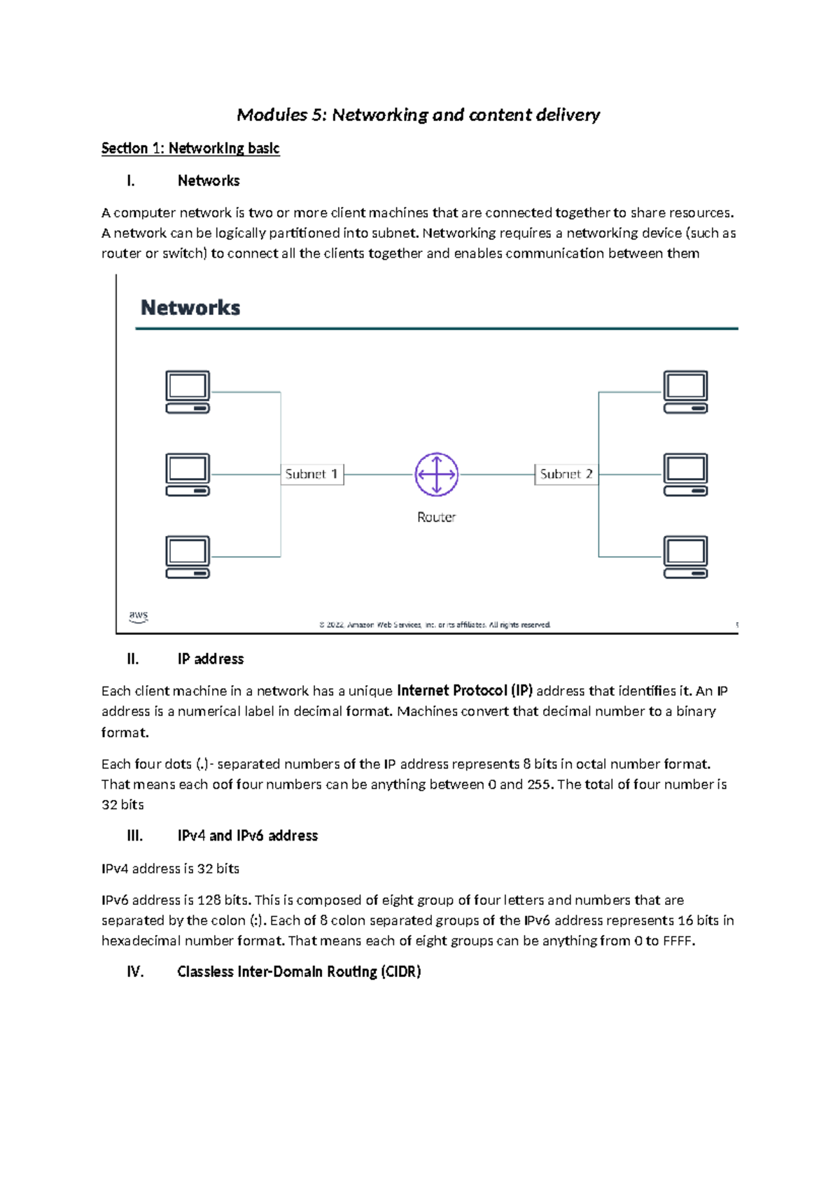Modules 5: Networking Basics and Content Delivery - LECTURE NOTES - Studocu