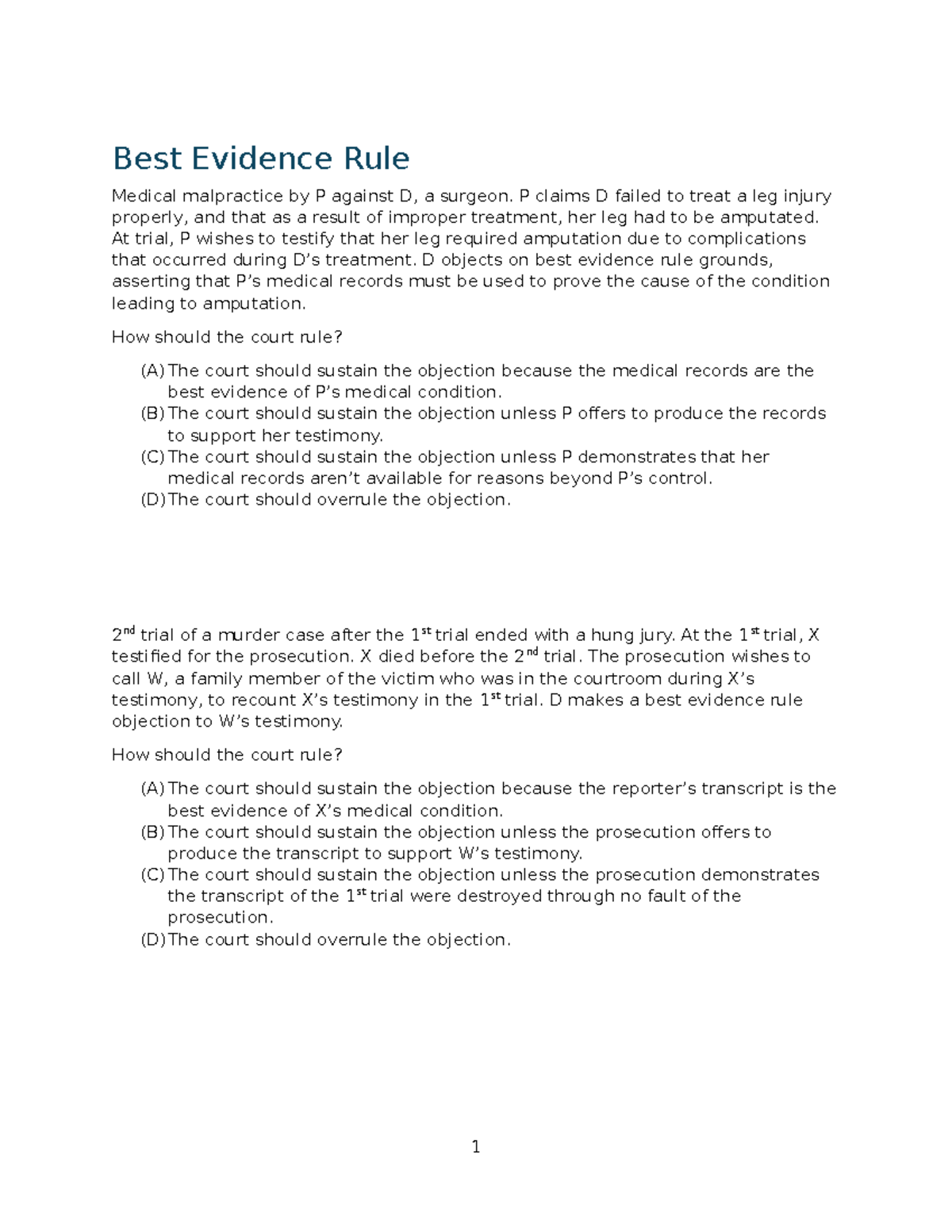 Best Evidence Rule Analysis in Legal Cases: A Comprehensive Overview ...