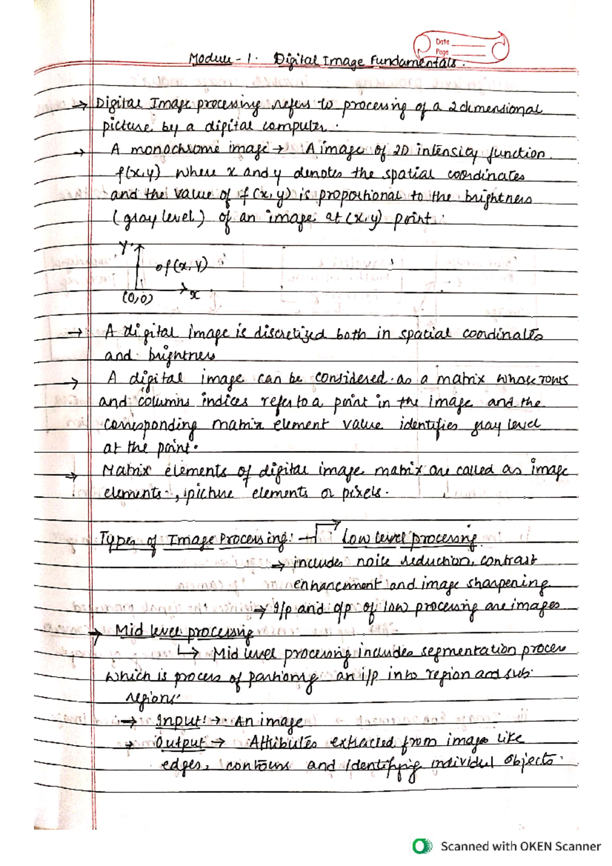 Dip Module 1 - Well prepared notes - Date Page Module 1. Digital Image ...