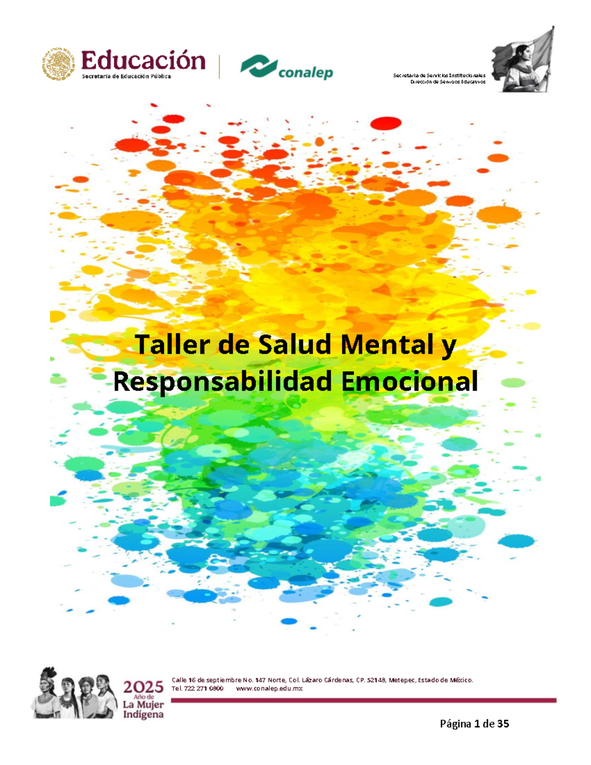 Cuadernillo de Actividades: Salud Mental y Responsabilidad Emocional ...