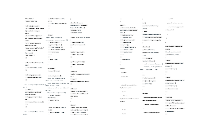 Cs2030S PE1 Cheat Sheet: Class Structures and Exception Handling - Studocu