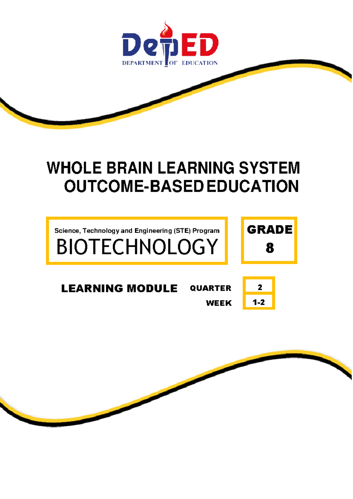 Biotechnology G8 Module 2 Q2 Week 1: Introduction & Concepts - Studocu