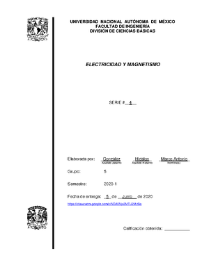 Practica 5 electricidad y magnetismo - UNIVERSIDAD NACIONAL AUTÓNOMA DE MÉXICO FACULTAD DE ...