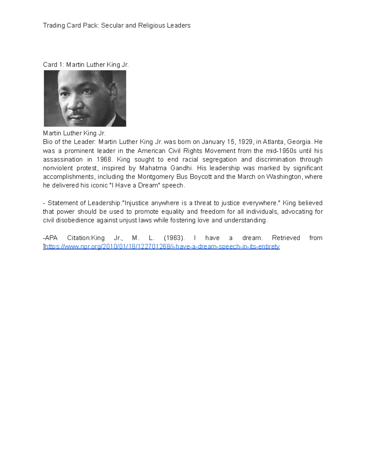 Module 7 Assignment: Biographies of Influential Leaders - Studocu