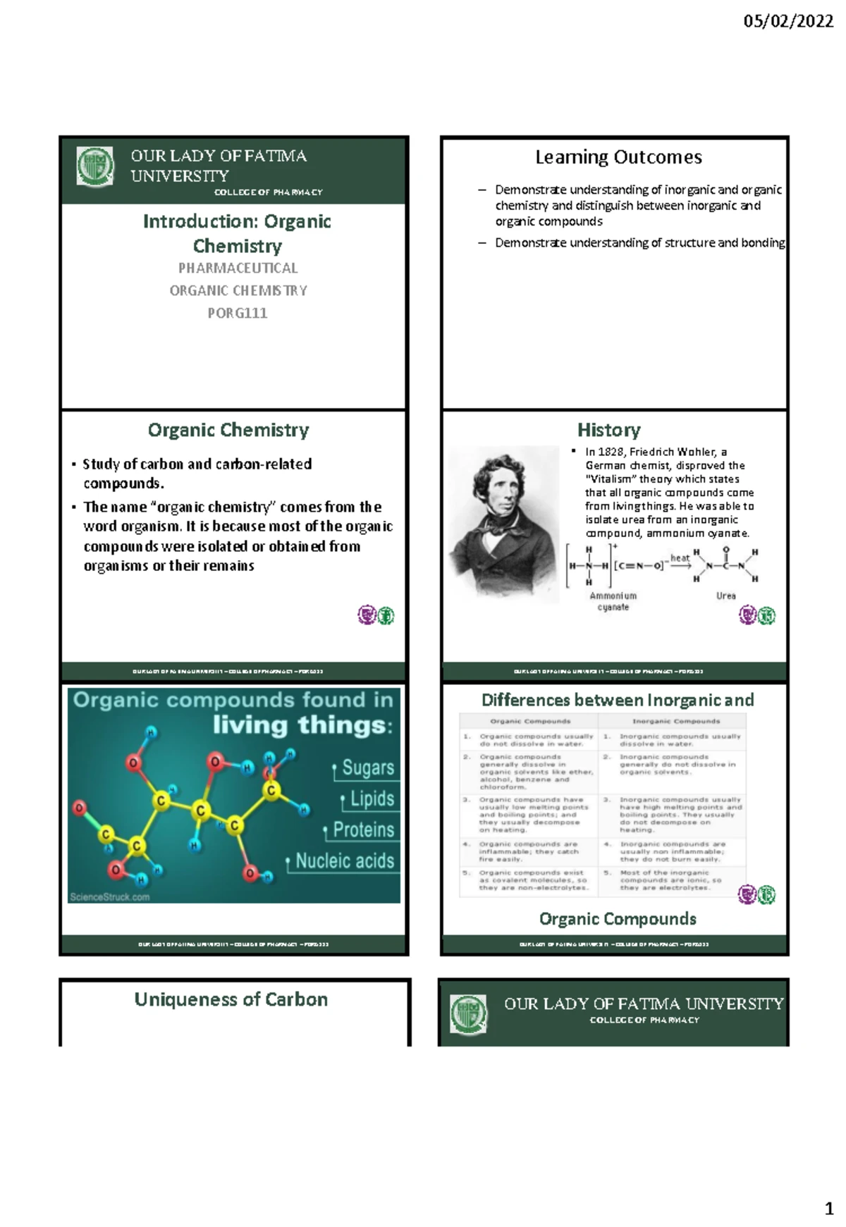 PHARM111: Lecture Notes on Organic Chemistry Essentials - Studocu