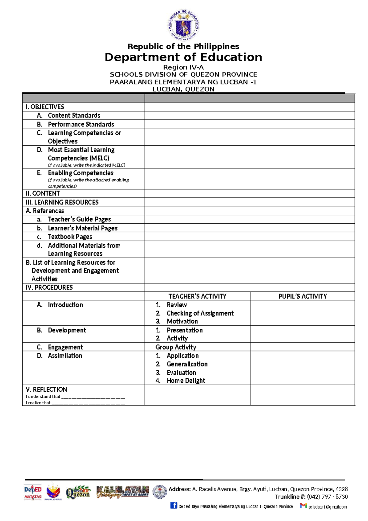 LP-Parts: Learning Objectives and Resources for Elementary Education ...