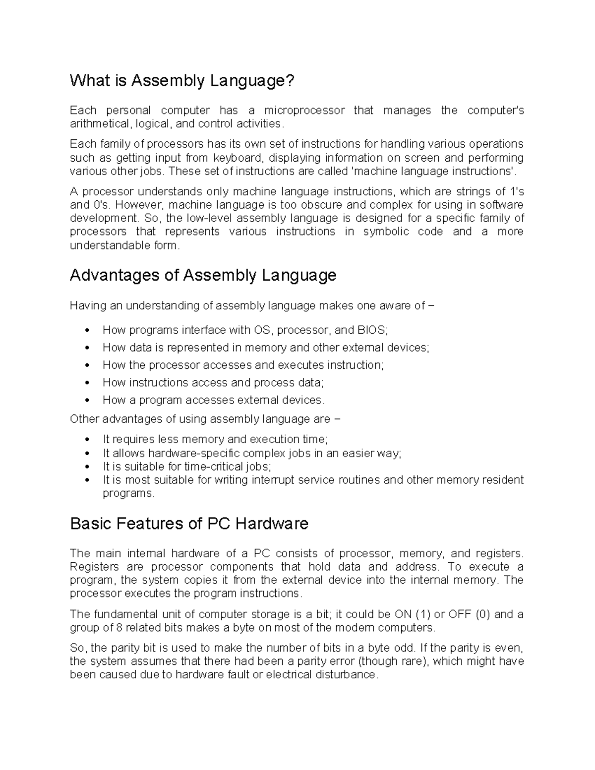 Kientruc May tinh - qddddddddddd - What is Assembly Language? Each ...