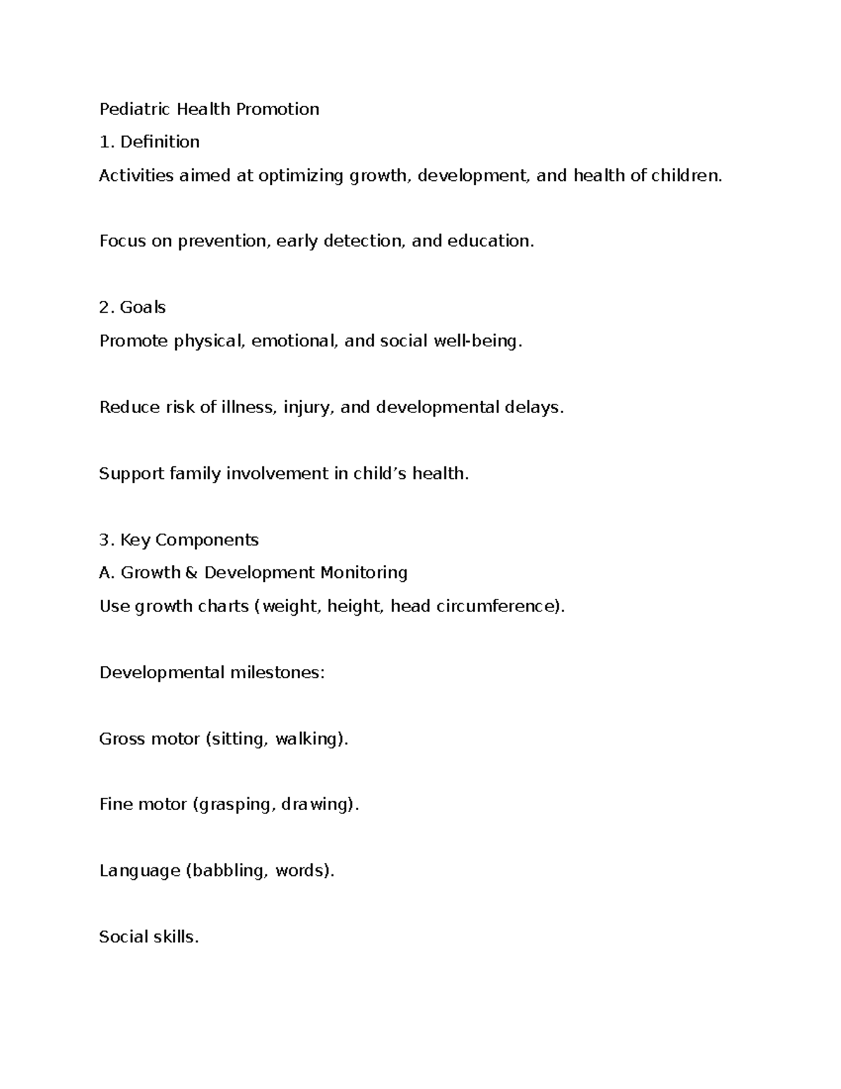 Pediatric Health Promotion: Strategies for Optimal Child Development ...