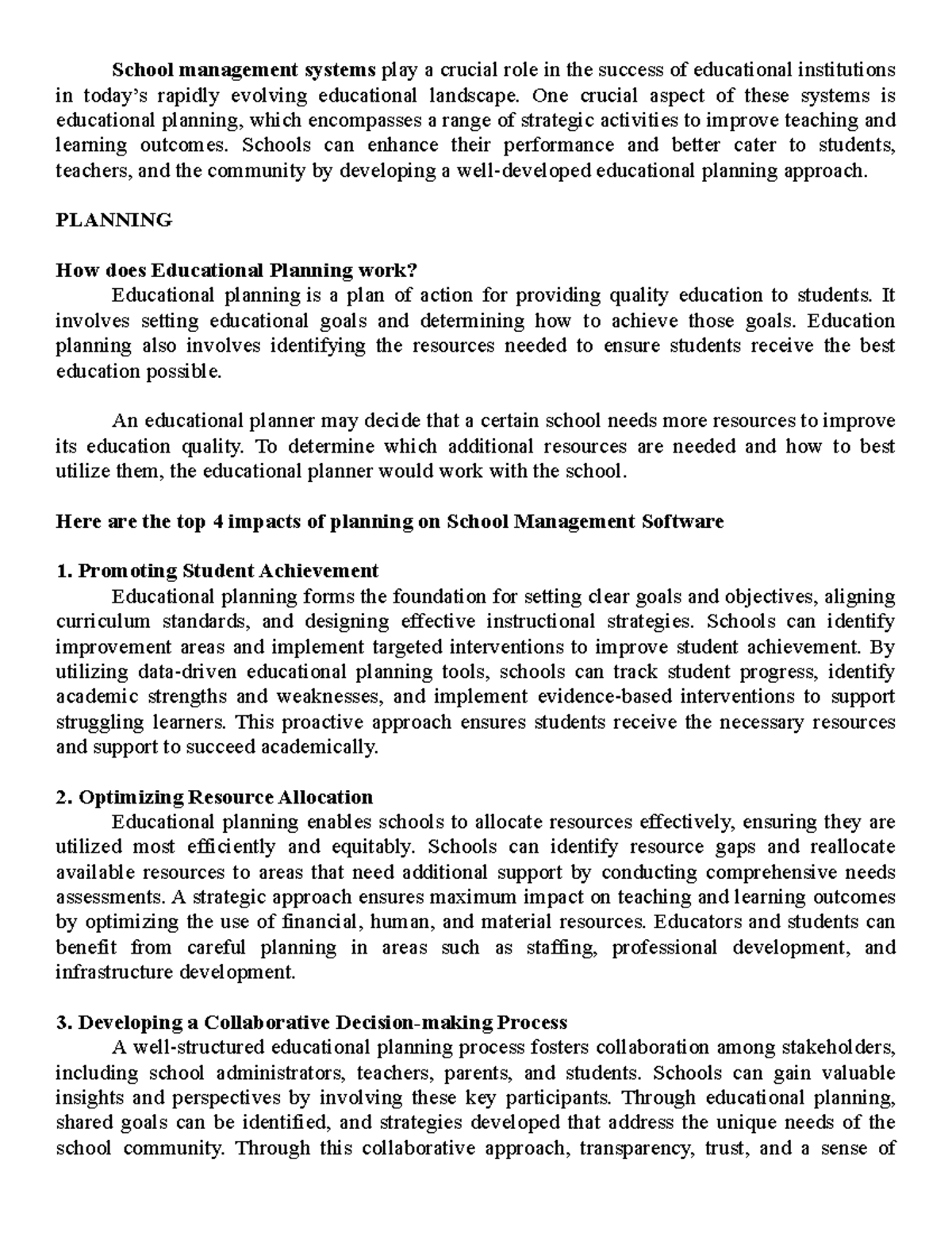 Functions of Educational Management: Planning, Organizing, Staffing ...
