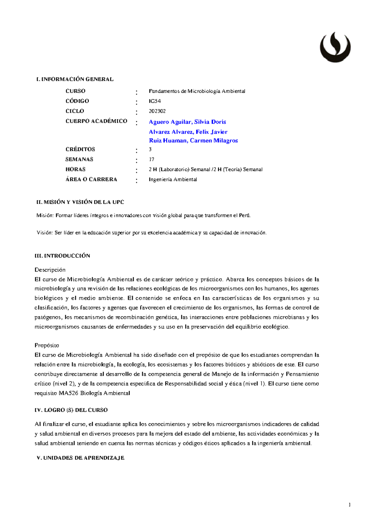 IG54 Fundamentos de Microbiologia Ambiental 202302 - III. INTRODUCCIÓN ...
