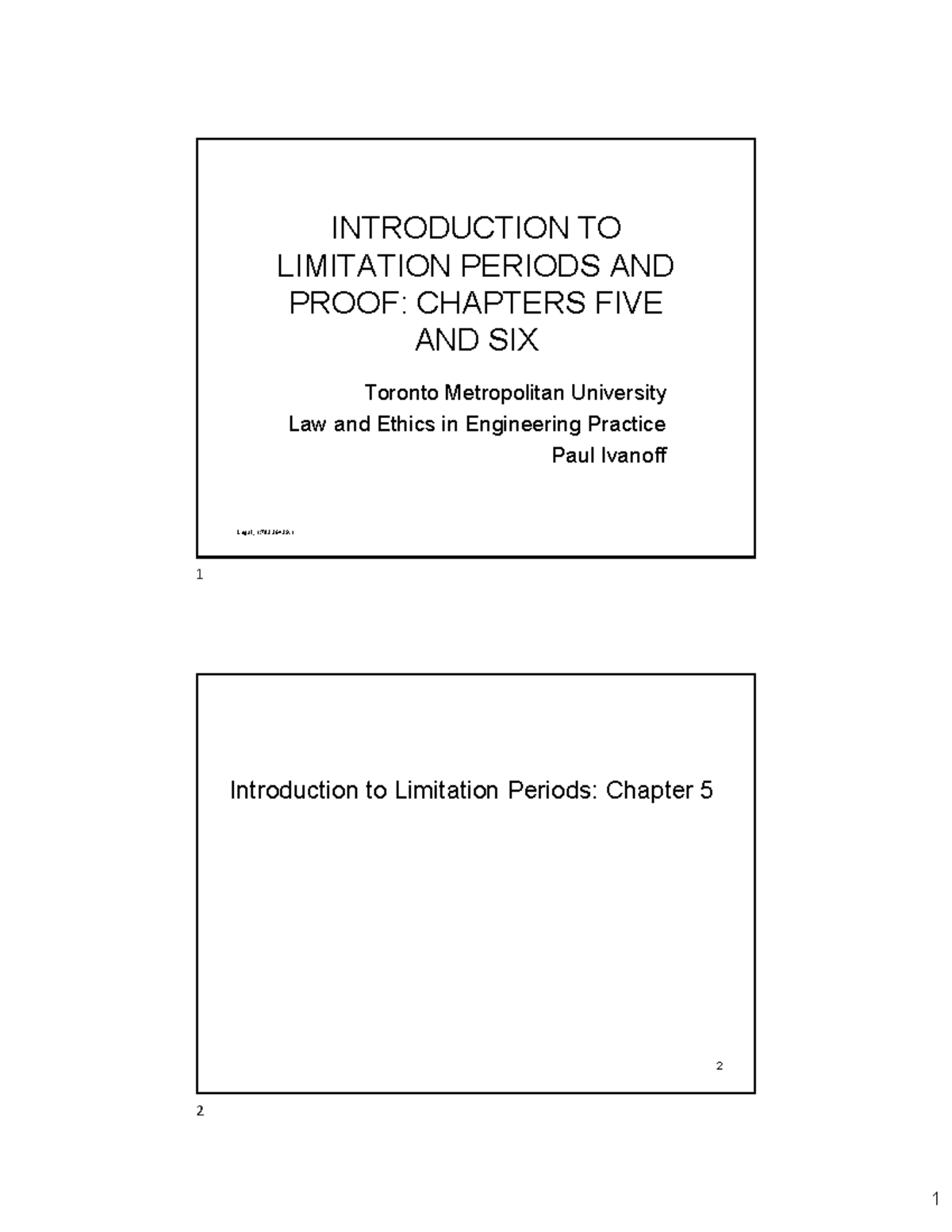 Law and Ethics in Engineering Practice: Limitation Periods - Studocu