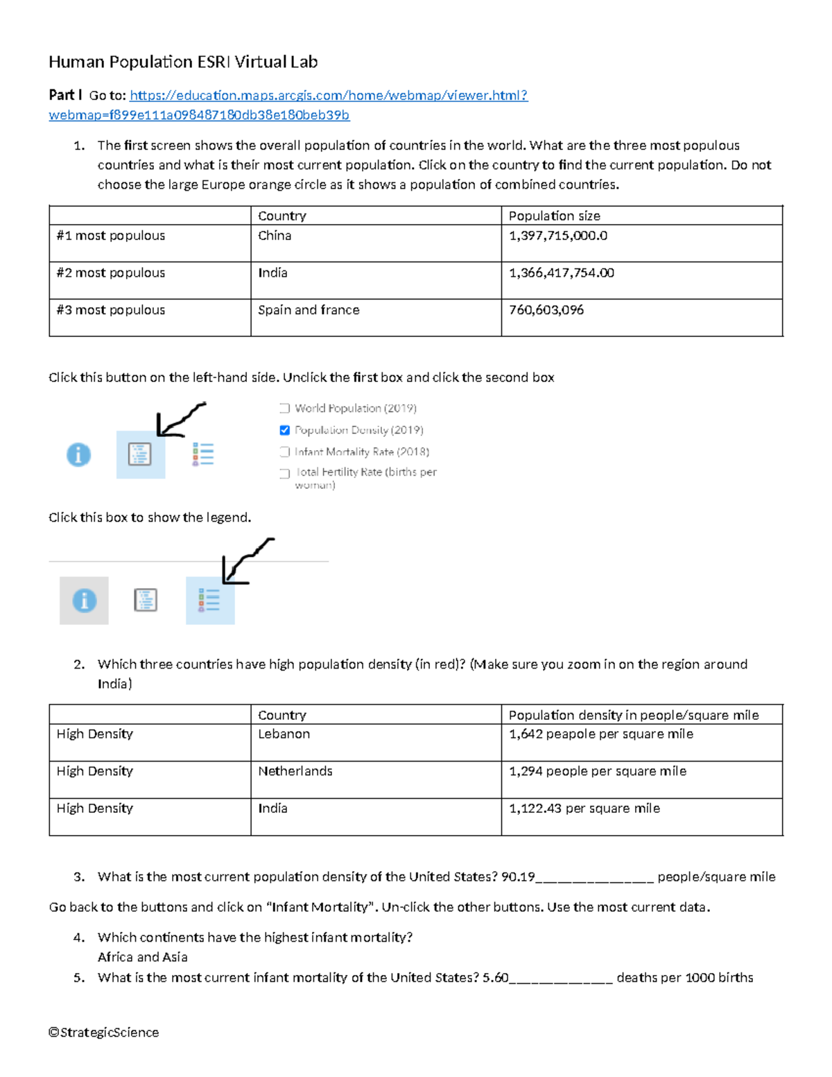 Human Population Virtual Lab Analysis (ESRI) - Student Guide 4 - Studocu