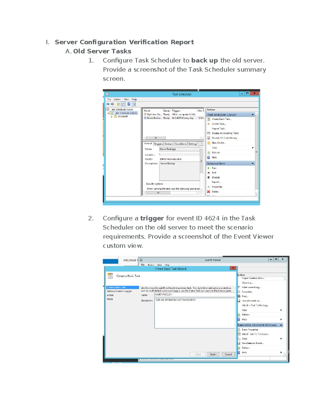 CYB 230 Project Two: Server Configuration Verification Report - Studocu
