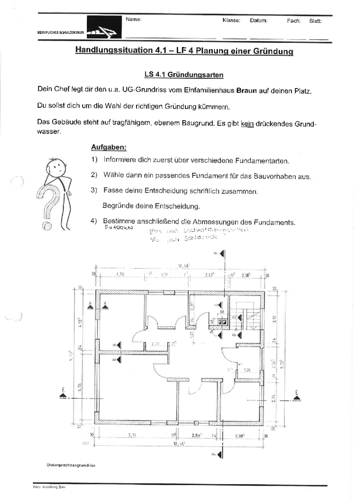 LF 4 - Bauzeichner - 1. Lehrjahr: Grundlegende Zeichentechniken und ...