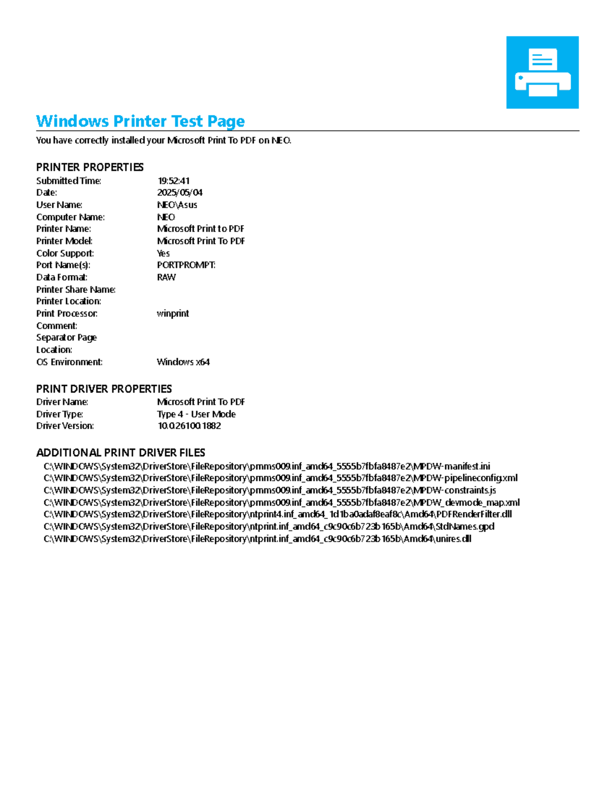 Social+cognitive+memo - Windows Printer Test Page You have correctly ...