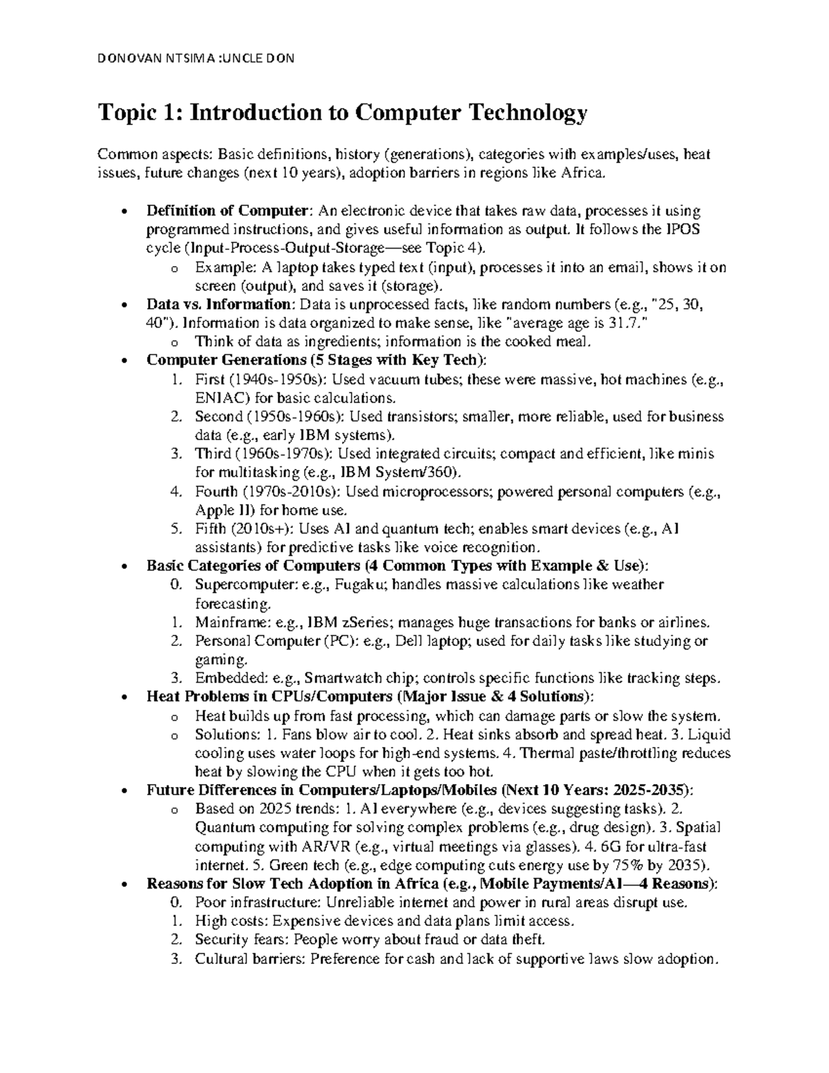 COMPUTER TECH INTRO: NTSIMA 101 - Key Concepts & Future Trends - Studocu