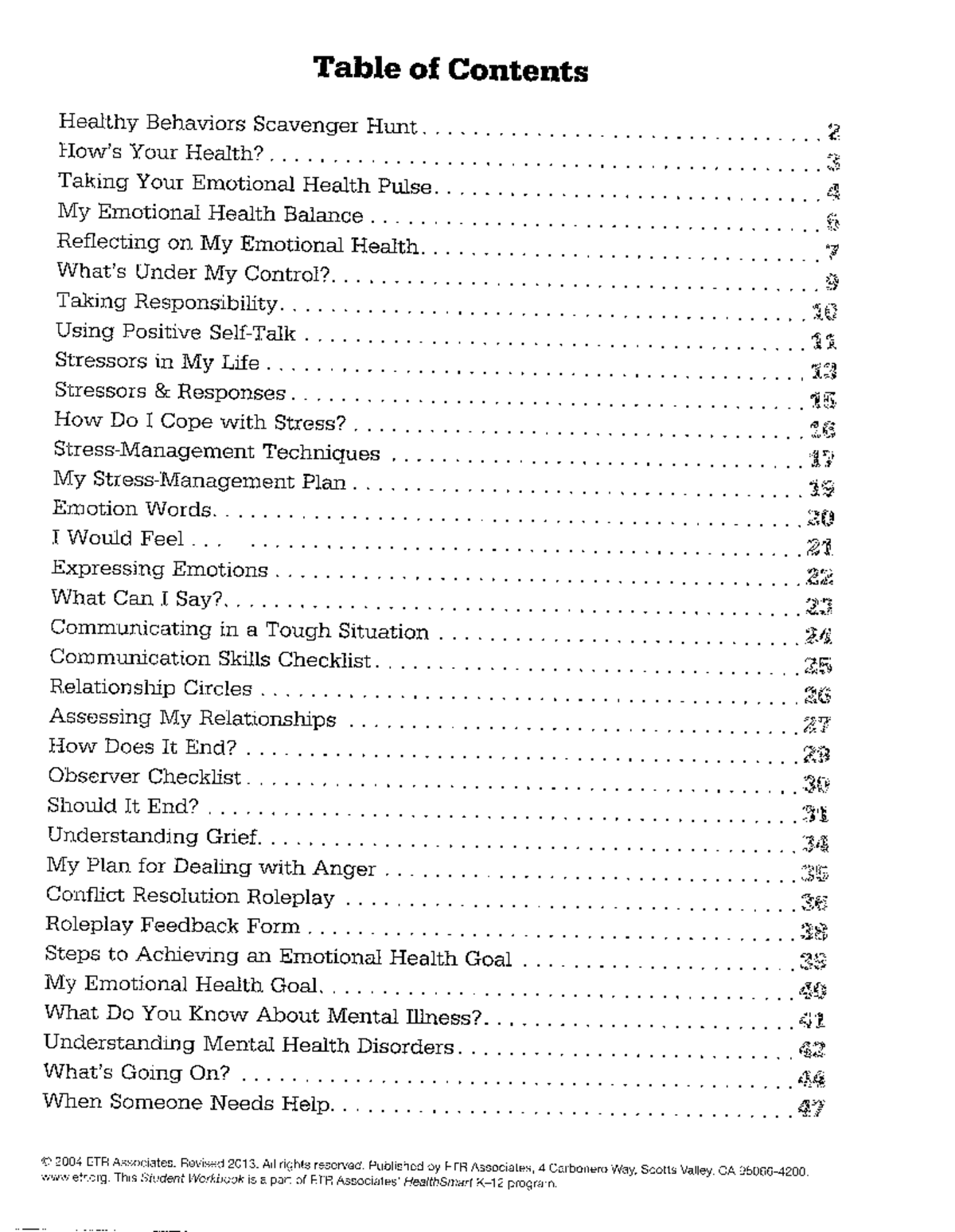 Emotional and Mental Health Workbook: Strategies and Reflections - Studocu