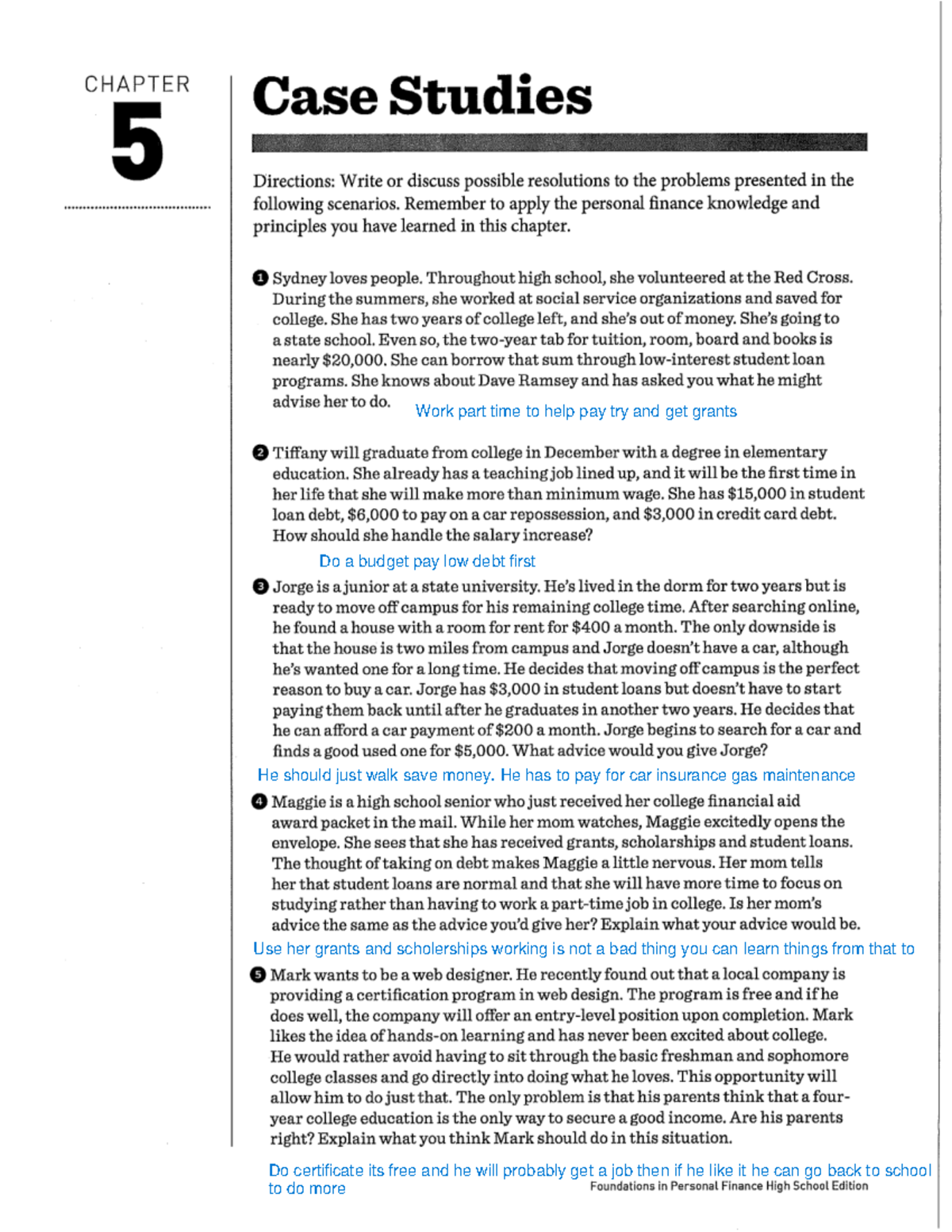 Chapter 5 Case Studies - work sheet - Studocu