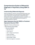 DSM-5-TR Differential Diagnosis Worksheet: Case Studies Analysis - Studocu
