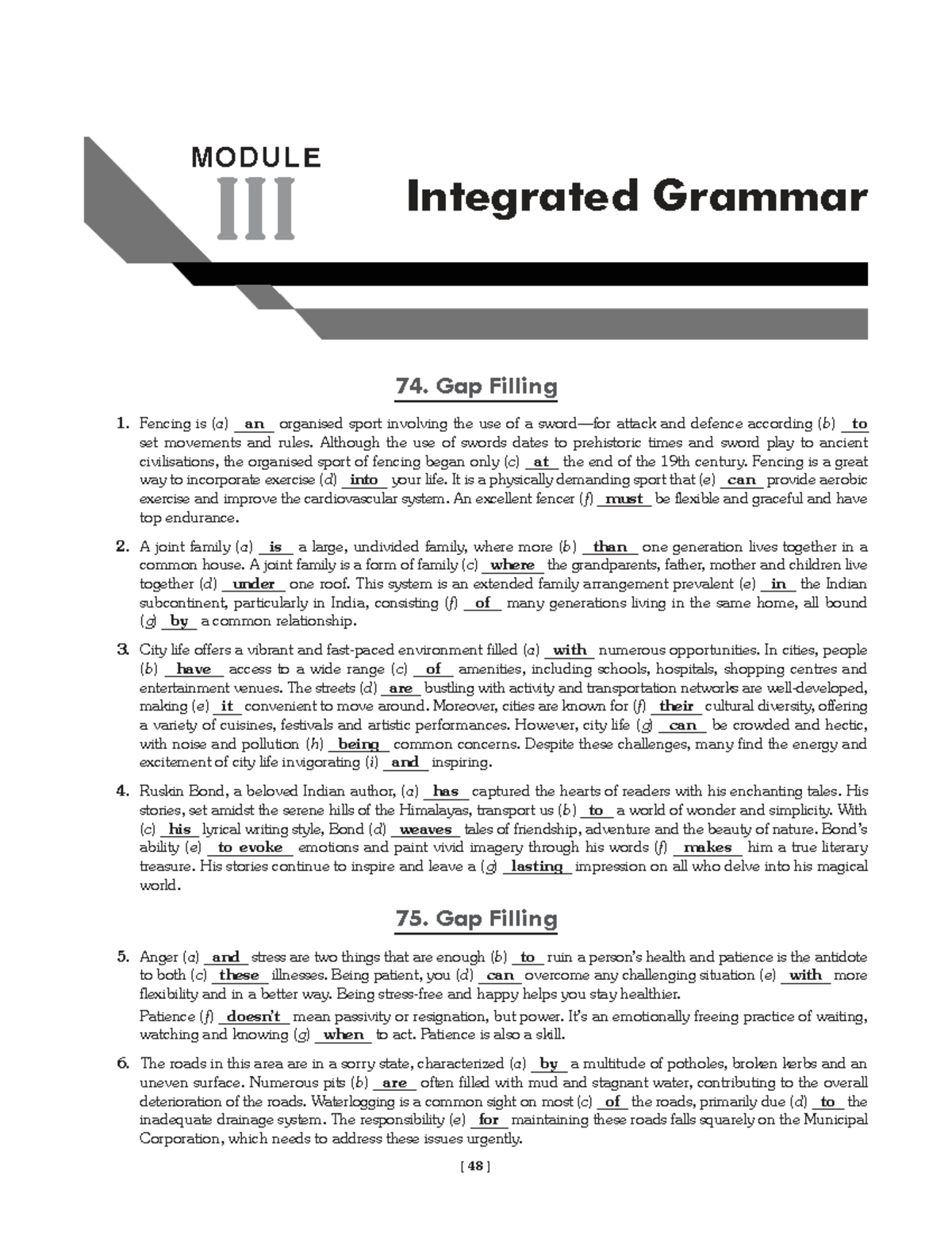Physics Module 31b782f9: Integrated Grammar Gap Filling Exercises - Studocu