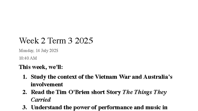 The Sapphires Film Notes: Week 2 Term 3 2025 Activities & Insights ...