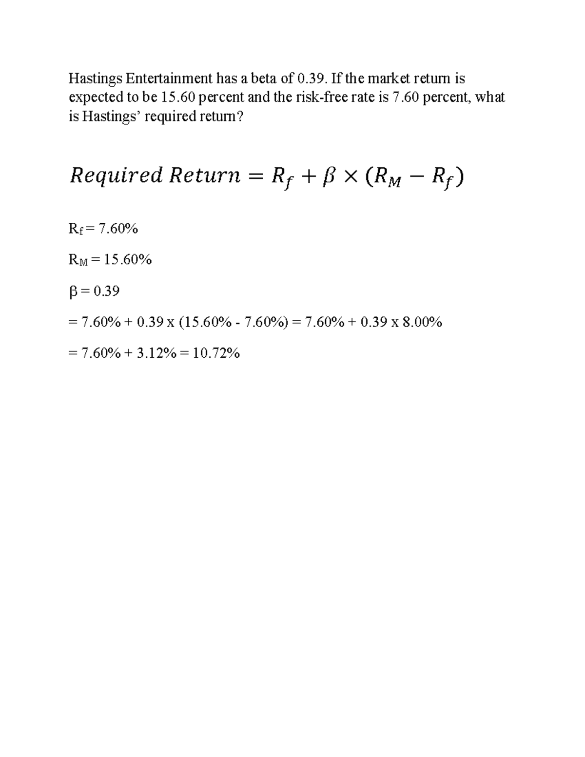 Calculating Portfolio Beta & Expected Returns - Finance 101 - Studocu
