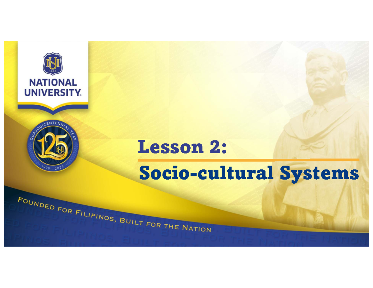 Lesson 2: Socio-Cultural Systems and Globalization Dynamics - Studocu