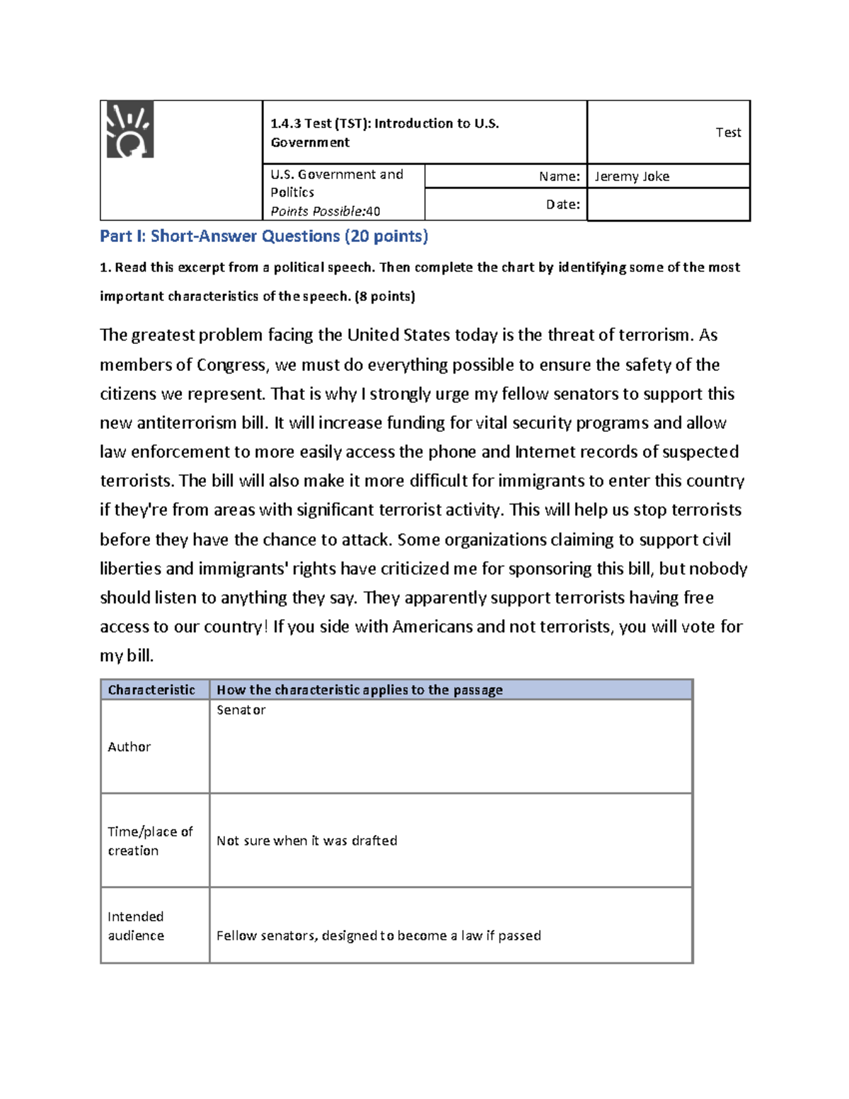 Document 189 - Lecture notes 1 - 1.4 Test (TST): Introduction to U ...