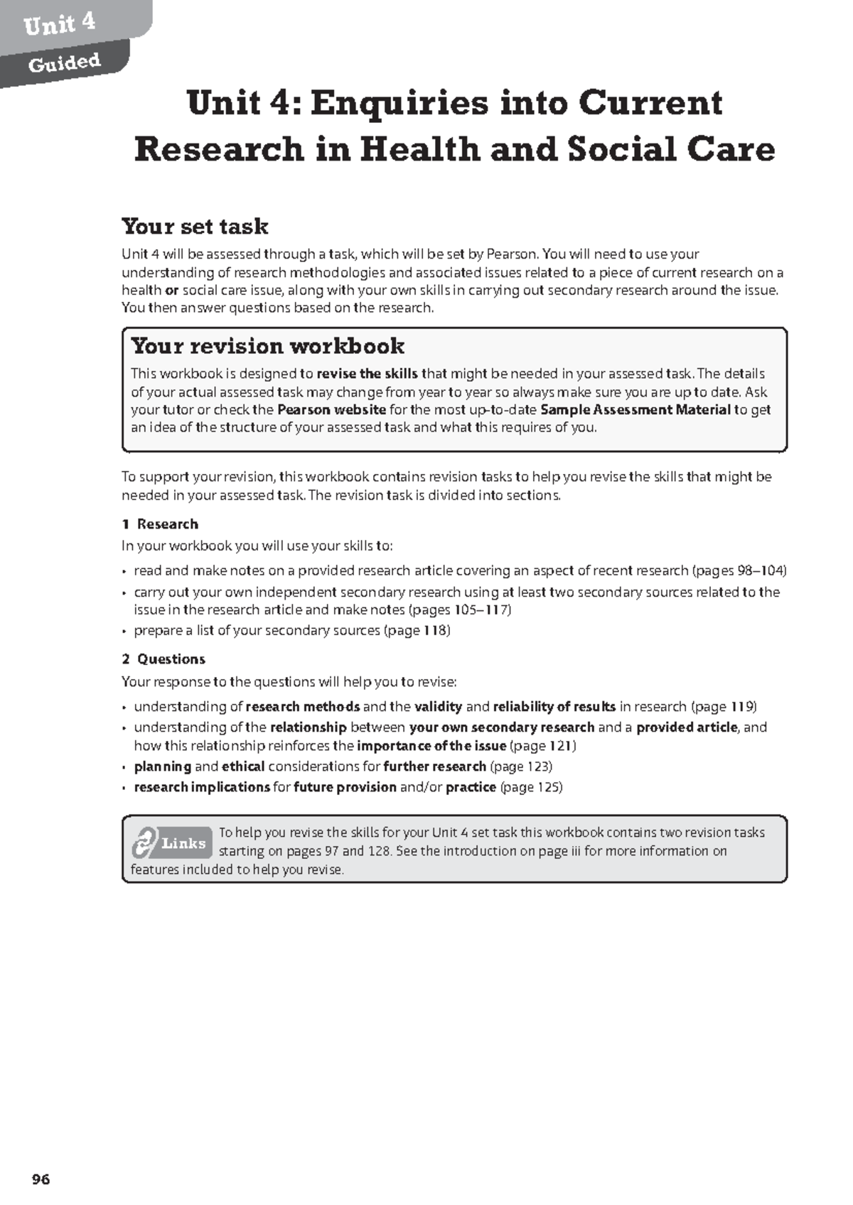 BTEC National Unit 4 Final Exam Revision Workbook: Research Methods in ...