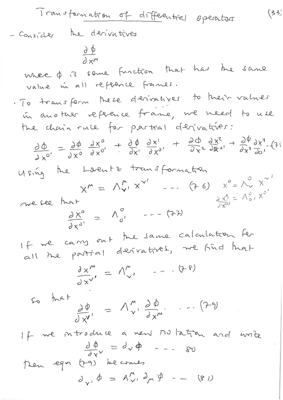 SAPA032 Lecture 15: Transformation of Differential Operators - Studocu