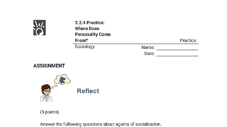 2.2.4 Practice: Understanding Personality Development in Sociology ...